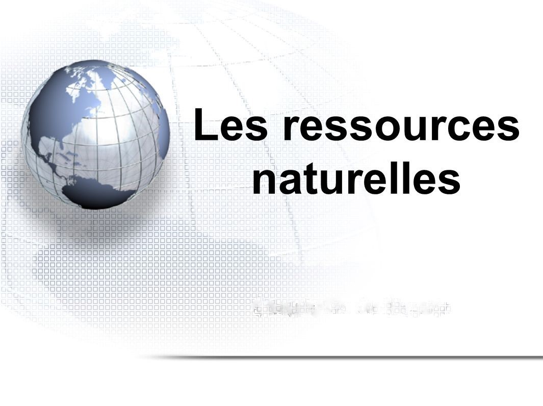 Economiser les ressources naturelles selon une lectrice | Rassemblement ...